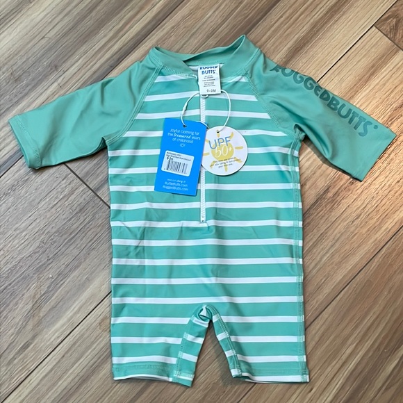 ruggedbutts | Swim | Ruggedbutts Ruffle Butts Rashguard Swimsuit Sz 3 Months Baby Nwt | Poshmark